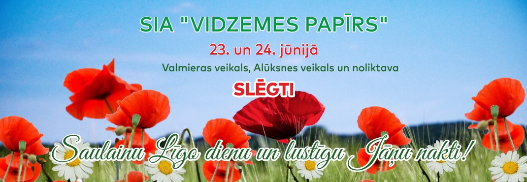 Kancelejas un biroja preces - Vidzemes papīrs